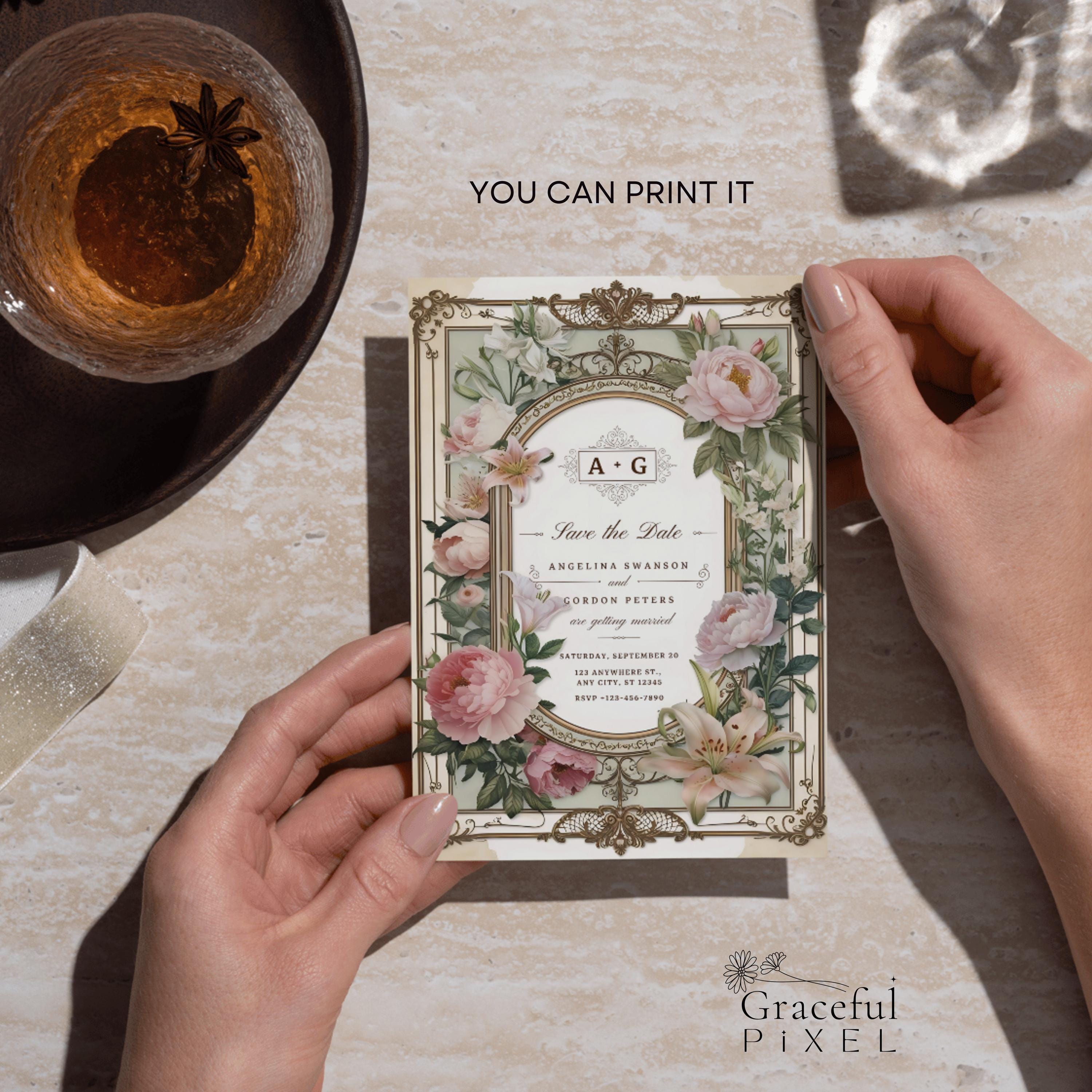 Victorian Themed Invitation | Elegant Vintage Wedding & Tea Party ...