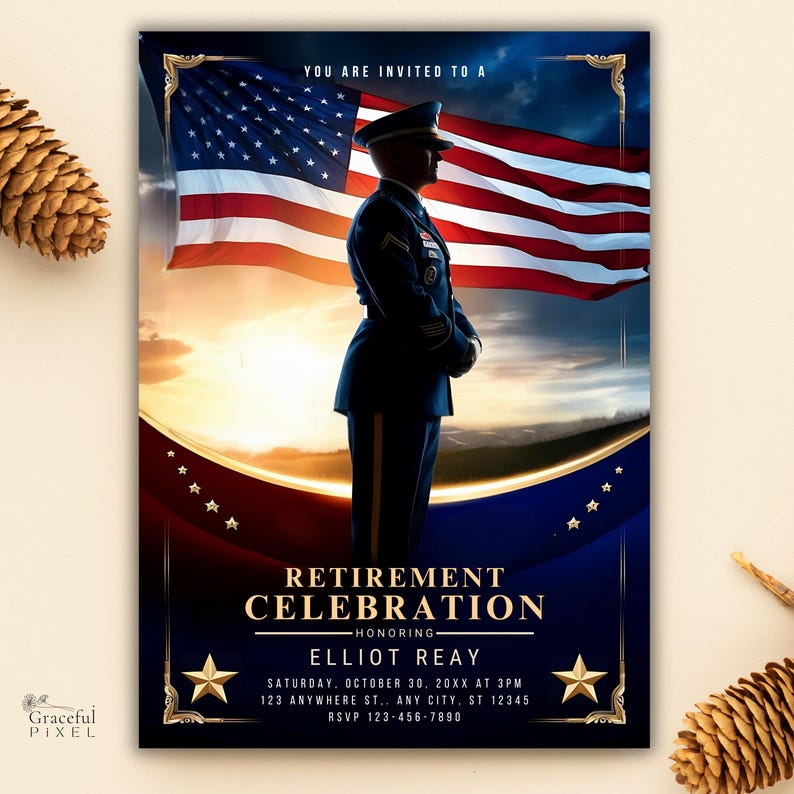 Military Retirement Ceremony Invitation - Personalized Air Force ...