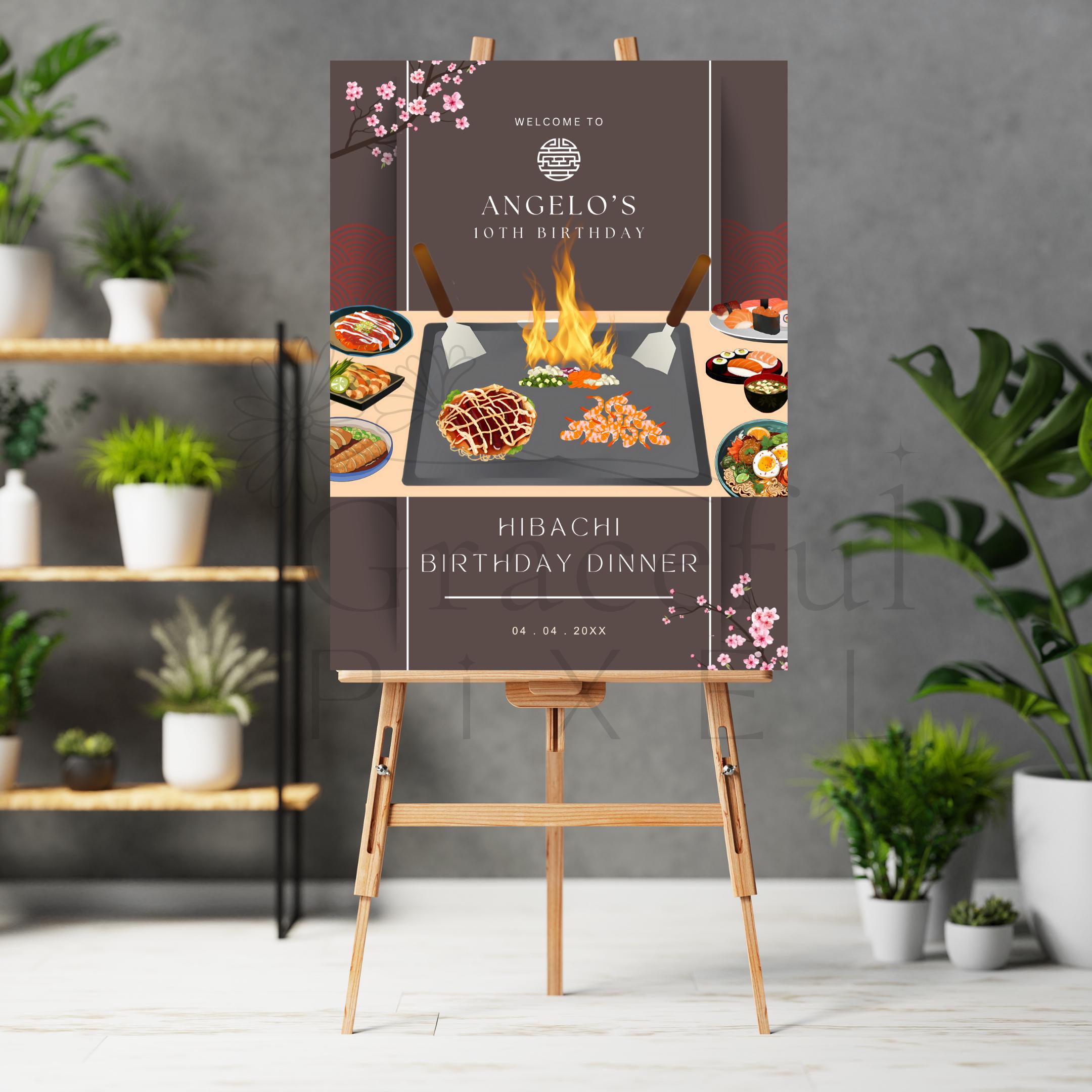 Hibachi Welcome Sign Hibachi Grill Welcome Sign Hibachi Decoration ...