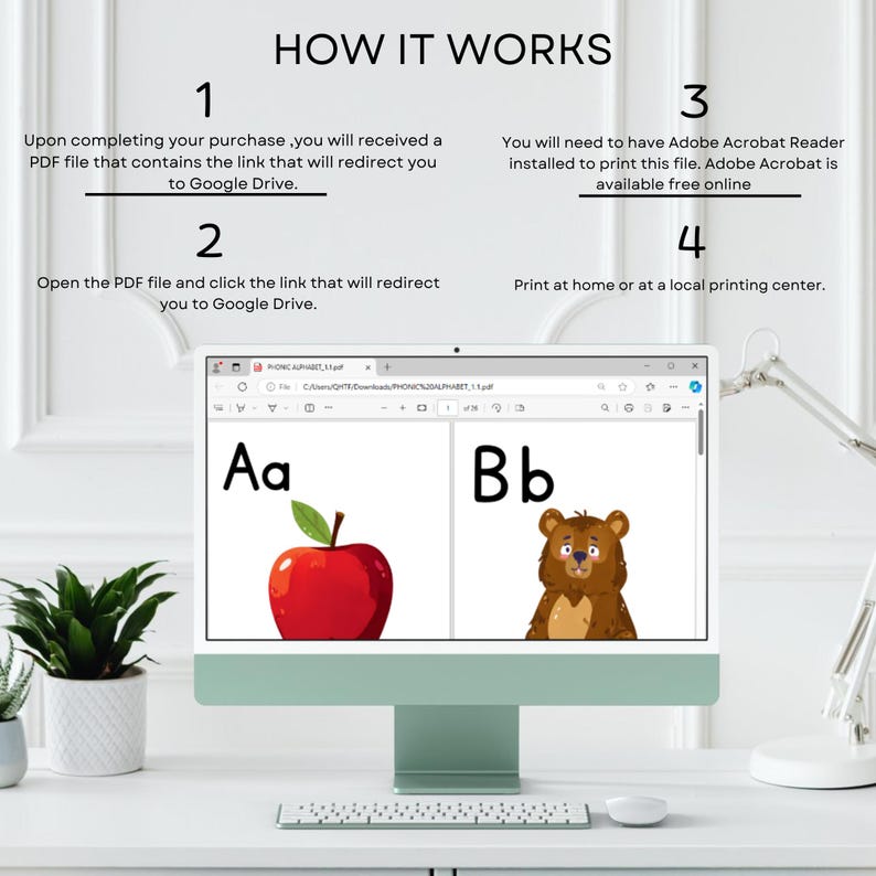 Phonics Alphabet, Letter Recognition for Classroom or Room Use ...