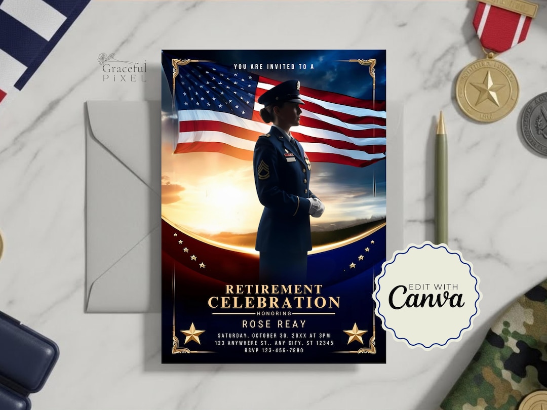 Military Retirement Ceremony Invitation - Personalized Air Force ...