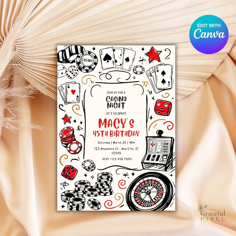 Playing Card Invite - Etsy