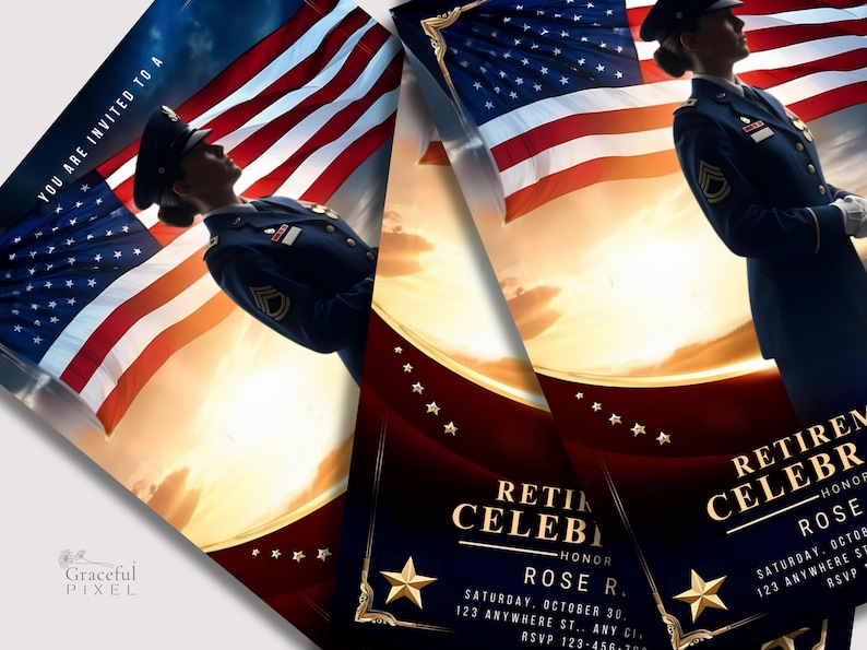Military Retirement Ceremony Invitation - Personalized Air Force ...