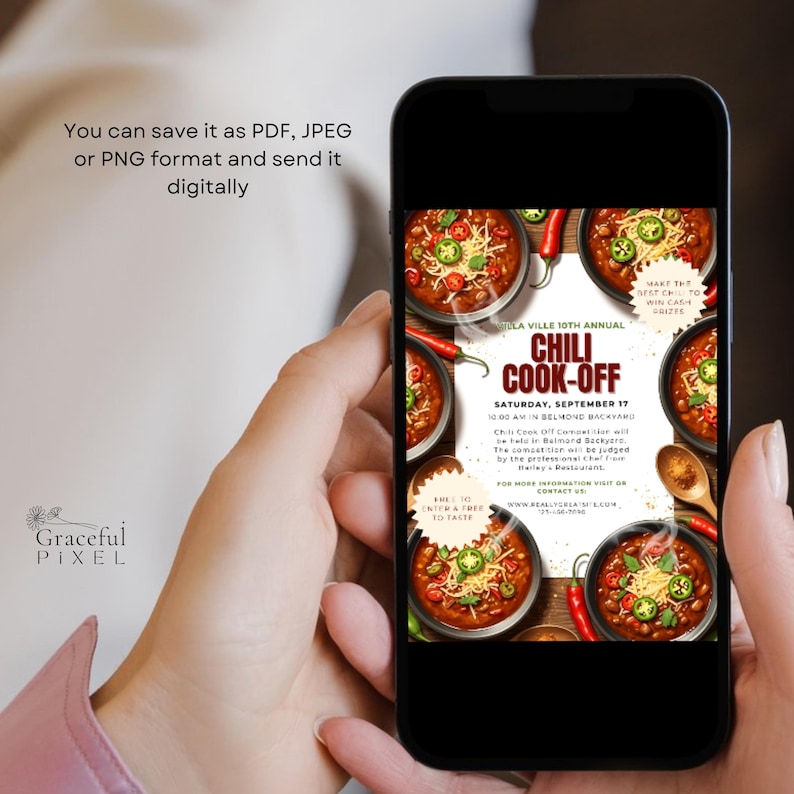 Chili Cook off Flyer | Editable Canva Contest Invite & Template for ...