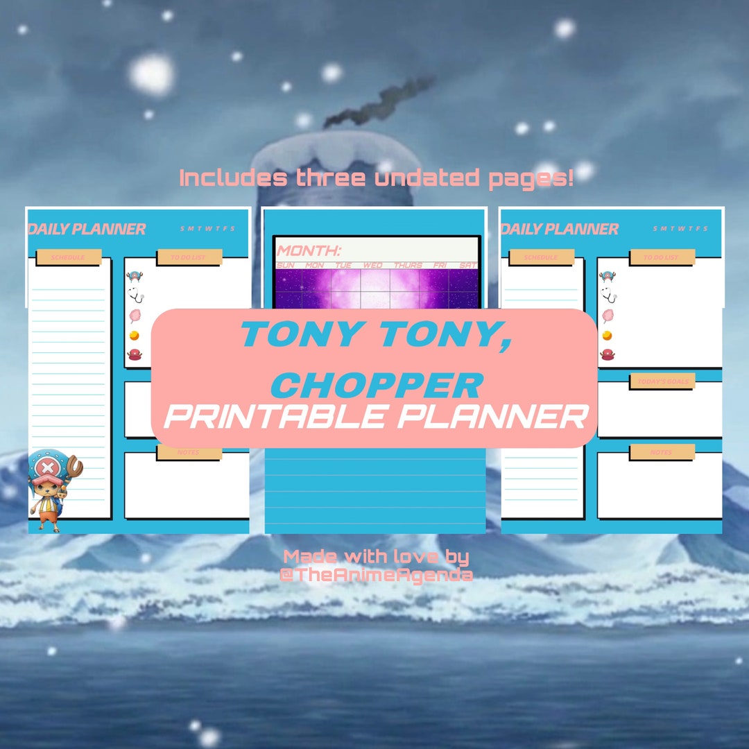 One Piece Themed Chopper Doctor Chopper One Piece Planner - Etsy