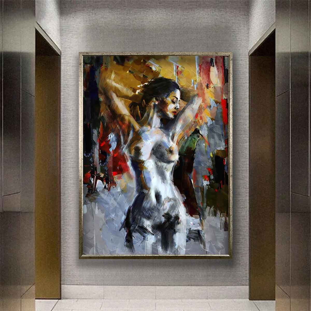 Nude Woman Sculpture Nude Woman Canvas Printnude Woman Canvas Art