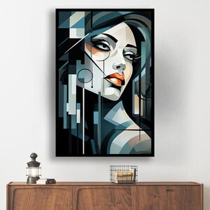 Woman Vague Sketch Drawing, Girl Art Print, Lady Painting Style, Woman ...