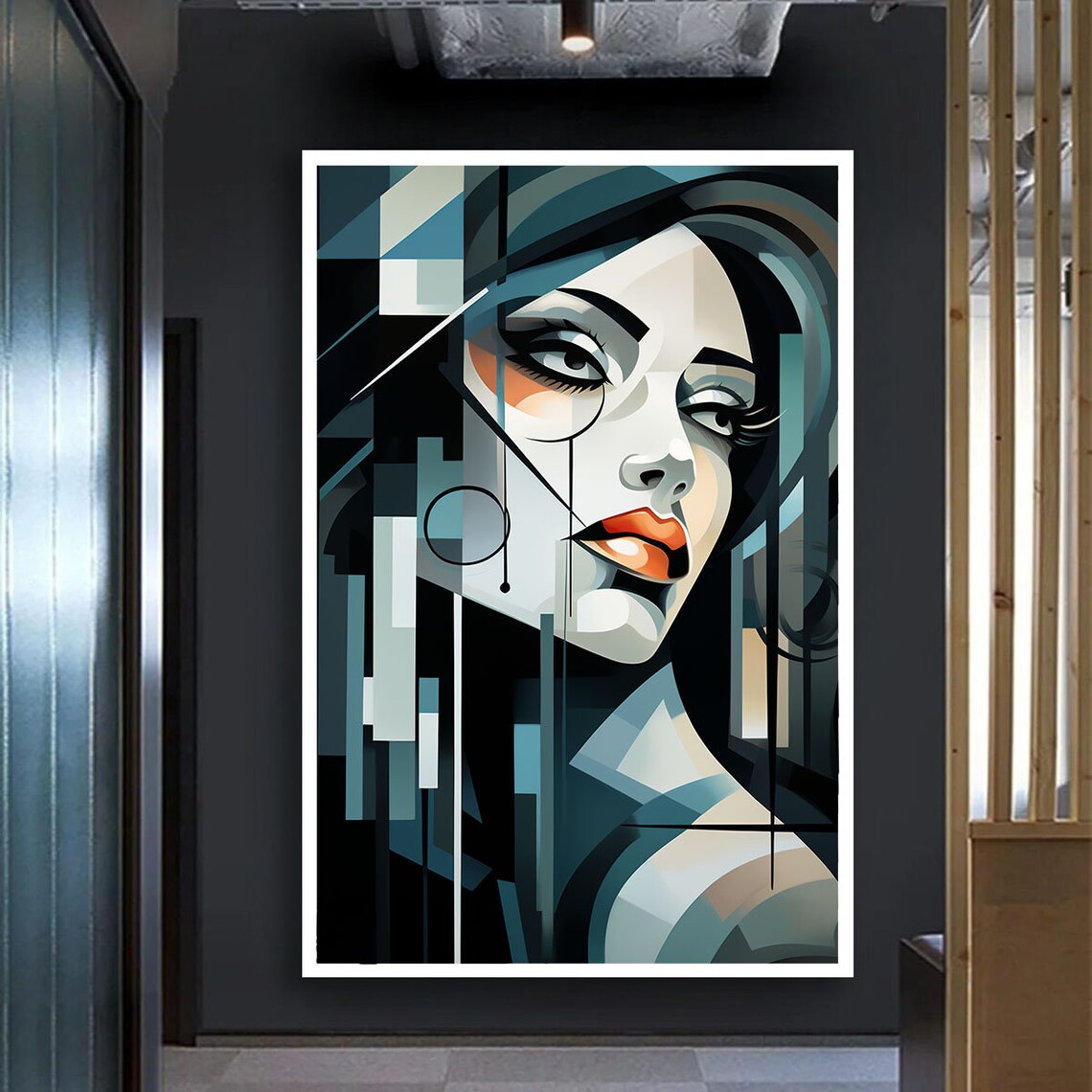 Woman Vague Sketch Drawing, Girl Art Print, Lady Painting Style, Woman ...