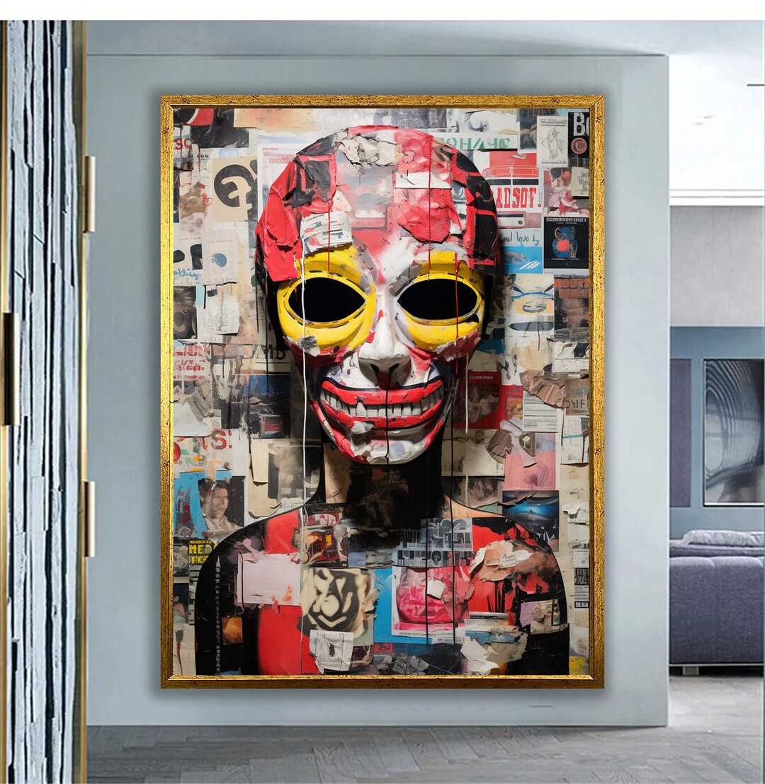 Graffiti Mask Canvas,graffiti Wallpaint Canvas,graffiti Canvas Art ...