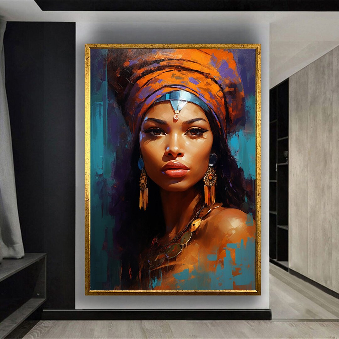 African Woman Pose,african Beauty Sketch,african Heritage Mural,african ...