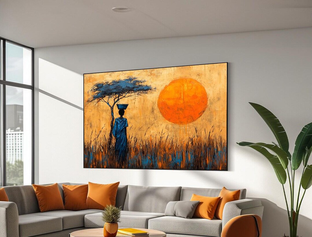 African Cultural Art Print, African Woman Wall Art, African Scenery ...