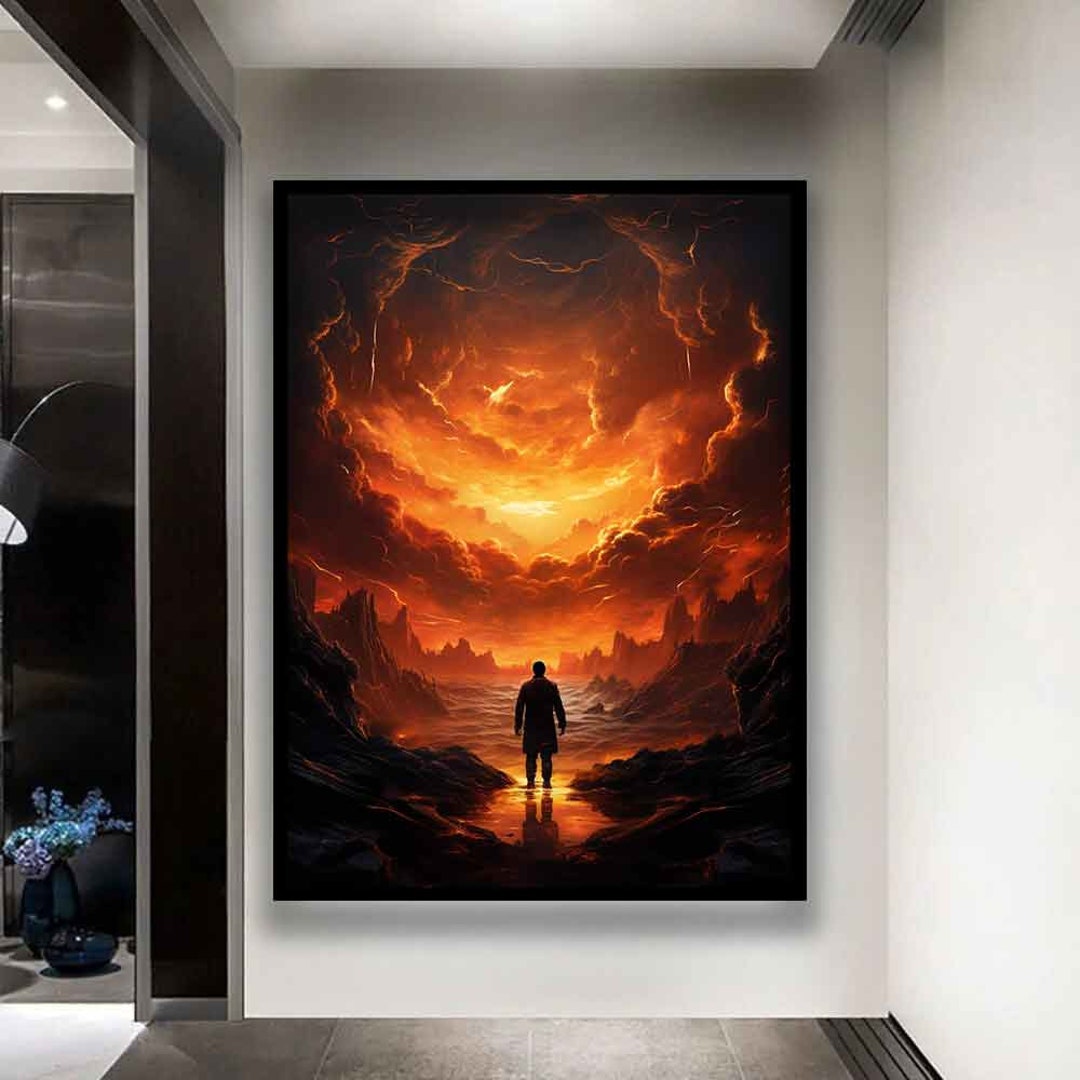 Motivational Artistic Dreaming Painting,motivational Man Canvas ...