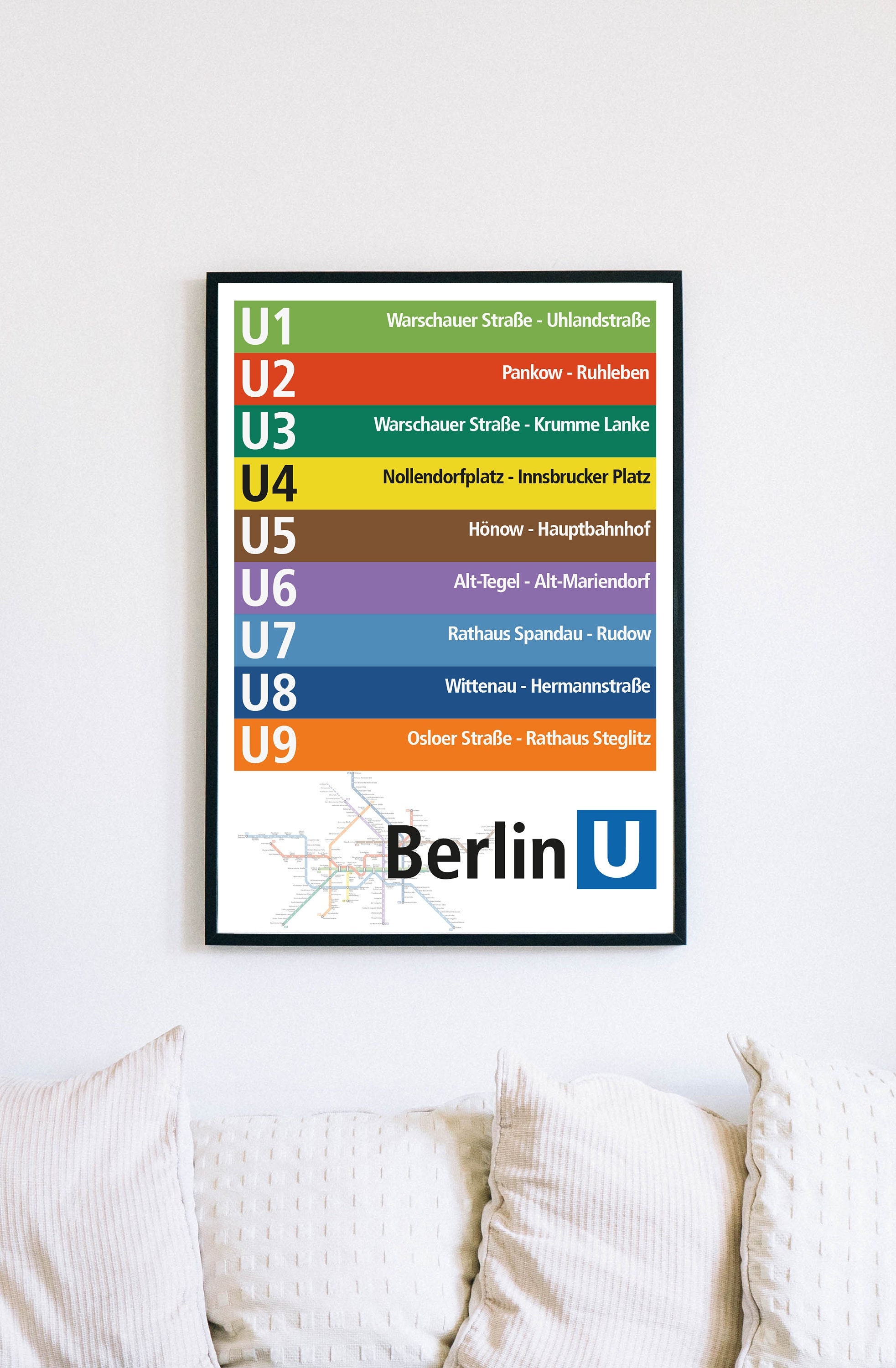 Berlin Subway Poster, Berlin S-bahn, Map, Network Plan, Public ...