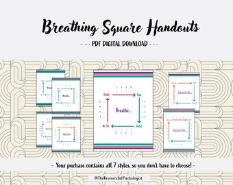 BOX BREATHING Handouts --- the 'breathing Square', Square Breathing ...
