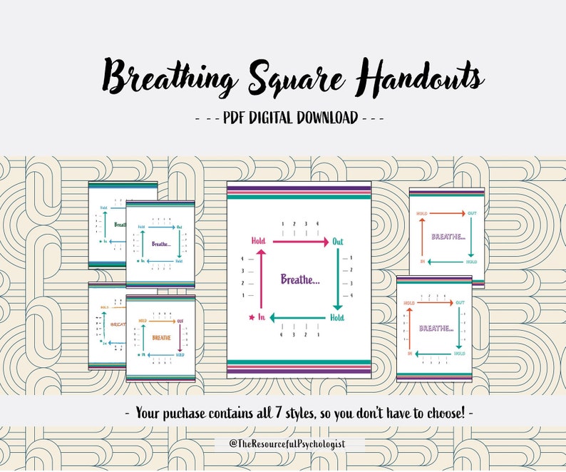 BOX BREATHING Handouts --- the 'breathing Square', Square Breathing ...
