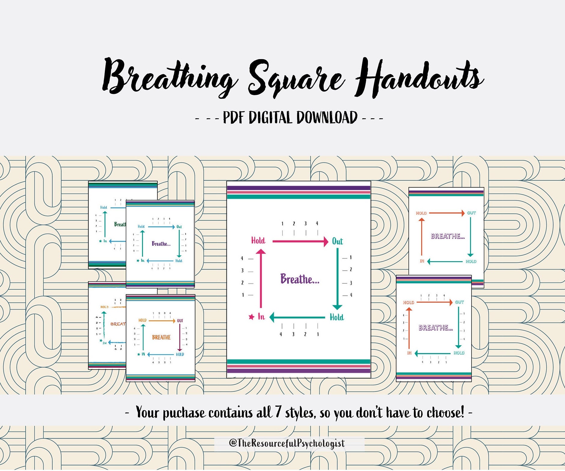 BOX BREATHING Handouts --- the 'breathing Square', Square Breathing ...