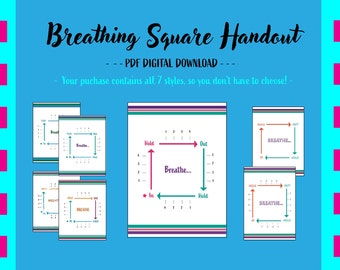 BOX BREATHING Handouts the 'breathing Square', Square Breathing ...