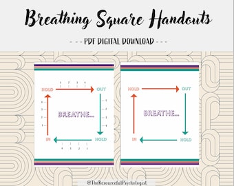 BOX BREATHING Handouts --- the 'breathing Square', Square Breathing ...