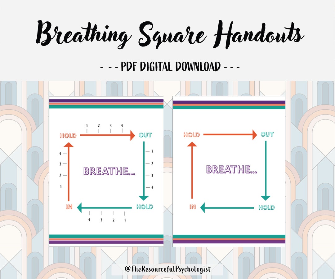 BOX BREATHING Handouts the 'breathing Square', Square Breathing ...