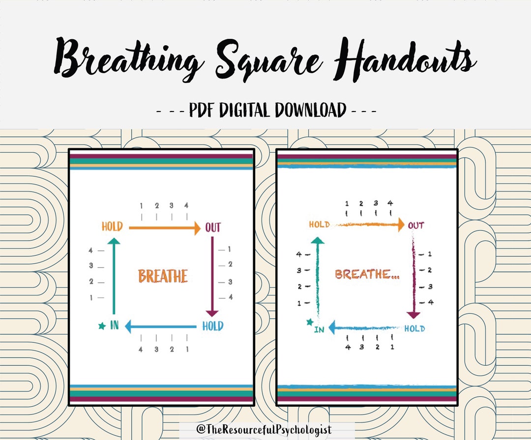 BOX BREATHING Handouts --- the 'breathing Square', Square Breathing ...