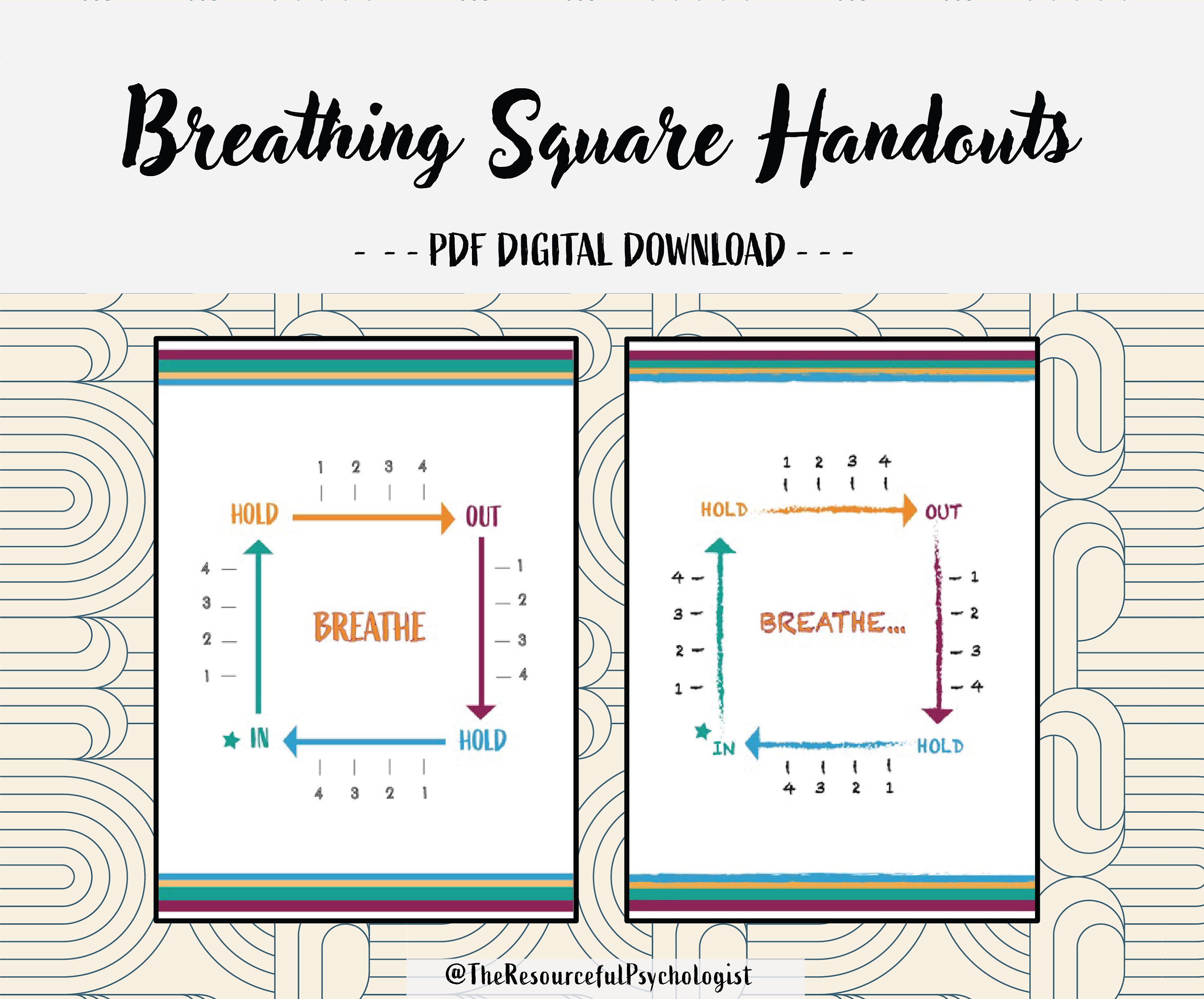 BOX BREATHING Handouts --- the 'breathing Square', Square Breathing ...