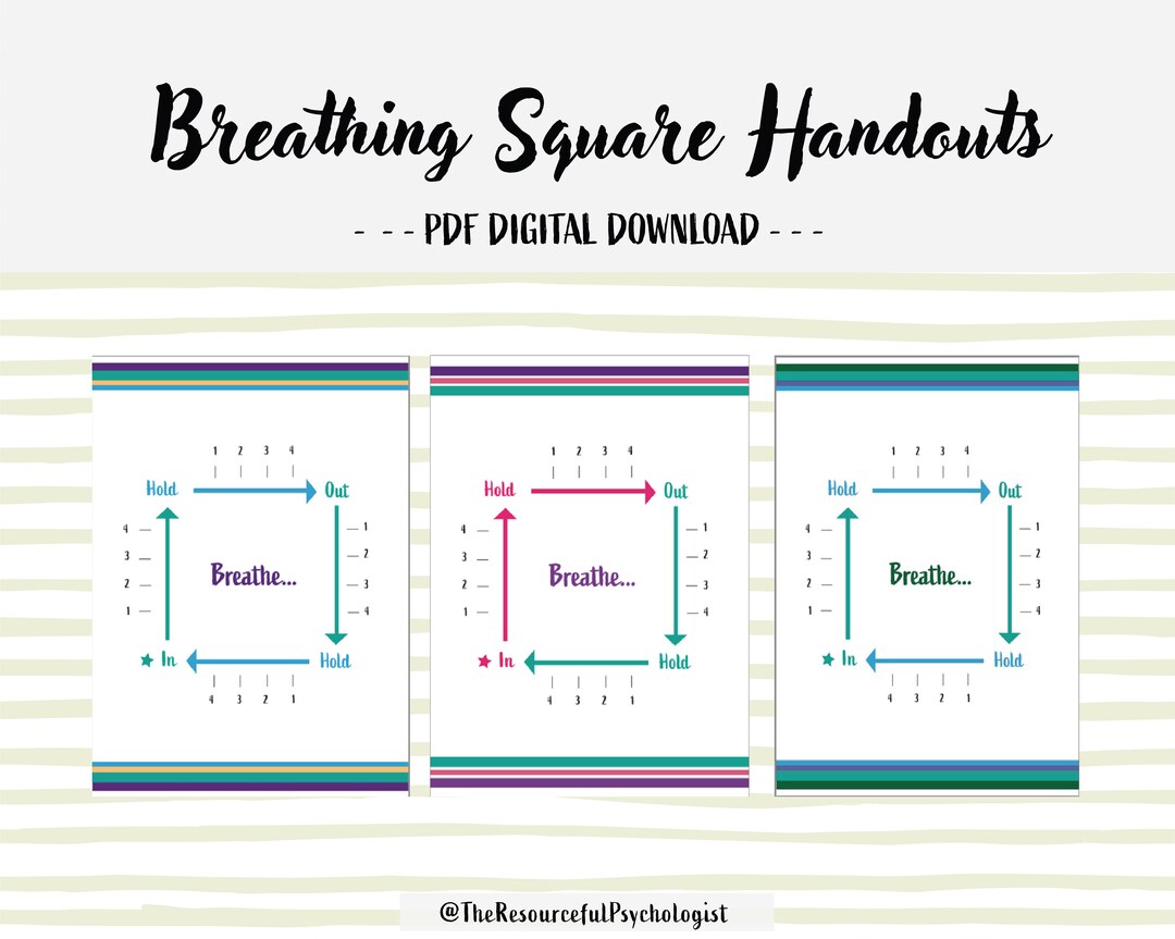 BOX BREATHING Handouts the 'breathing Square', Square Breathing ...