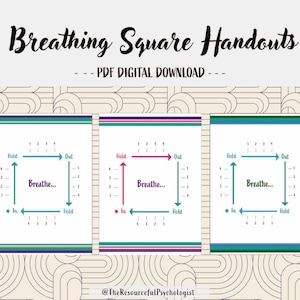 BOX BREATHING Handouts --- the 'breathing Square', Square Breathing ...