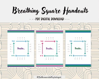 BOX BREATHING Handouts --- the 'breathing Square', Square Breathing ...