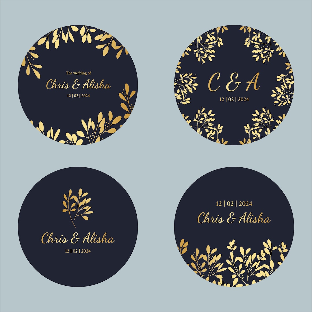Custom Wedding Stickers: Personalized Labels - Etsy