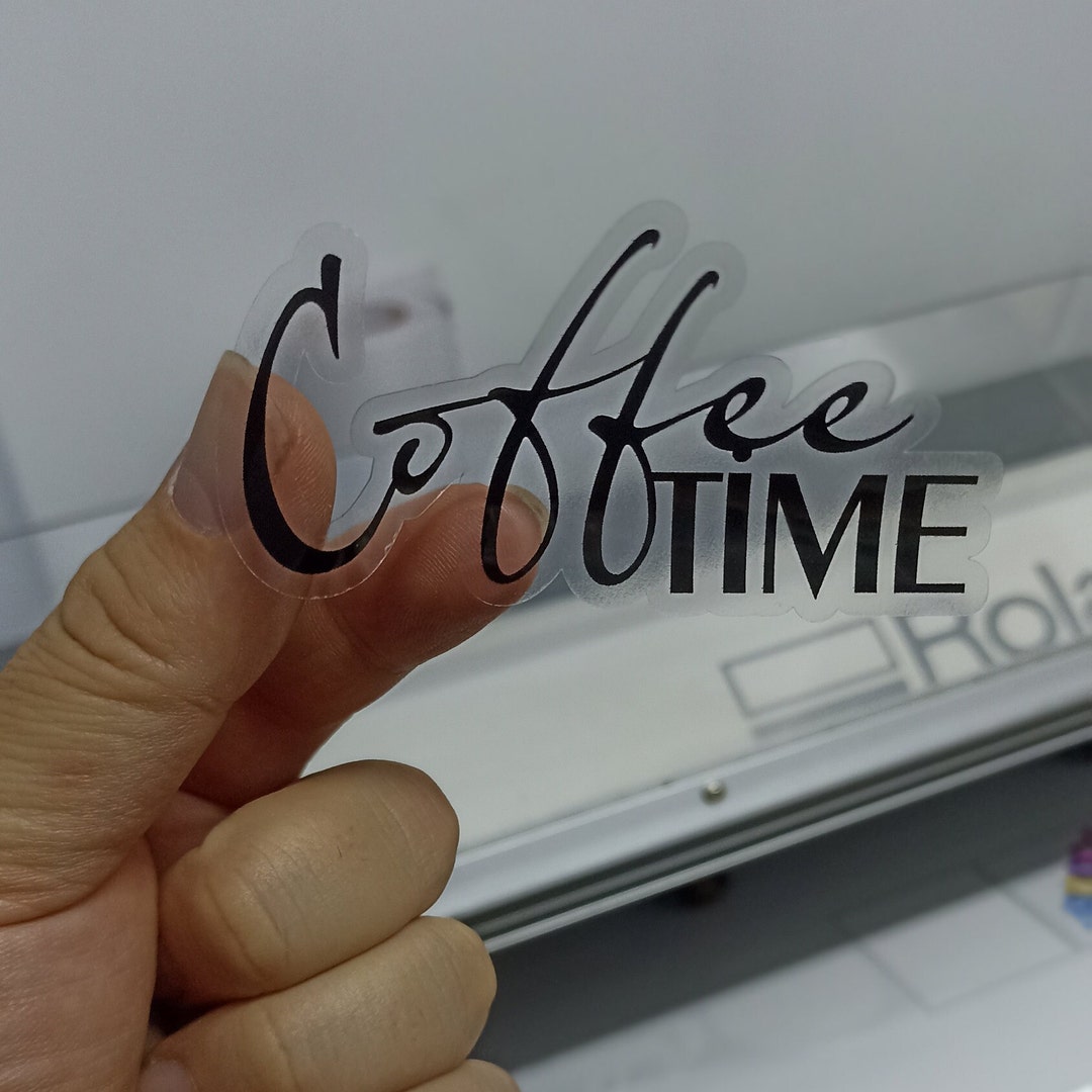 50 Custom Clear Sticker, Die Cut Sticker, Personalized Waterproof Vinyl ...