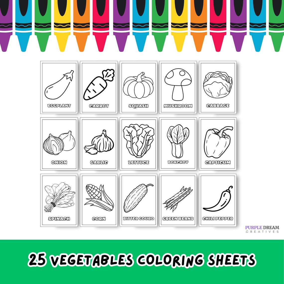 Printable Vegetable Coloring Sheets, Preschool School Activity ...