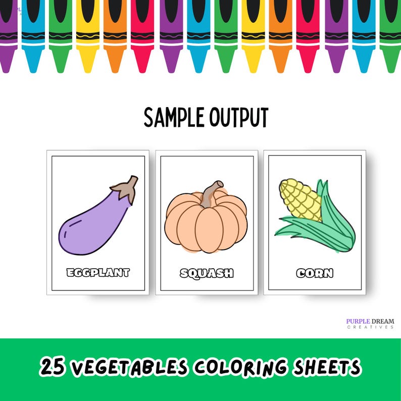Printable Vegetable Coloring Sheets, Preschool School Activity ...