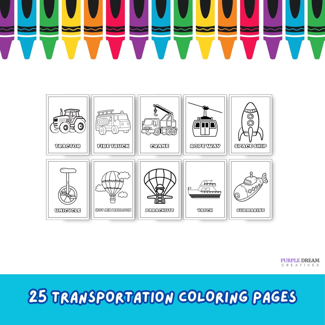 Pre-school Transportation Coloring Sheets, Printable Activity ...