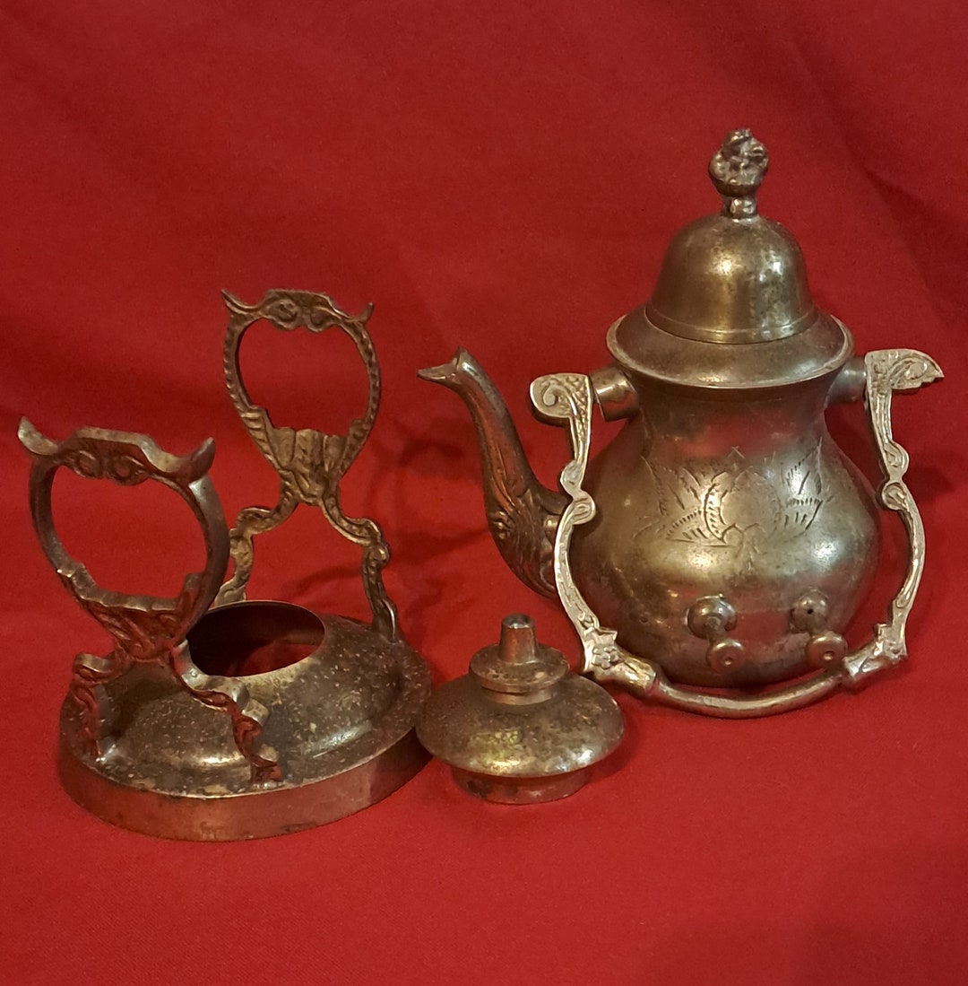 Rare Antique Brass Teapot - Etsy