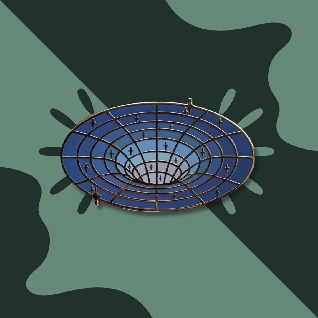 Pastel Gravity Grid Hard Enamel Pin / Planets / Space / Science ...