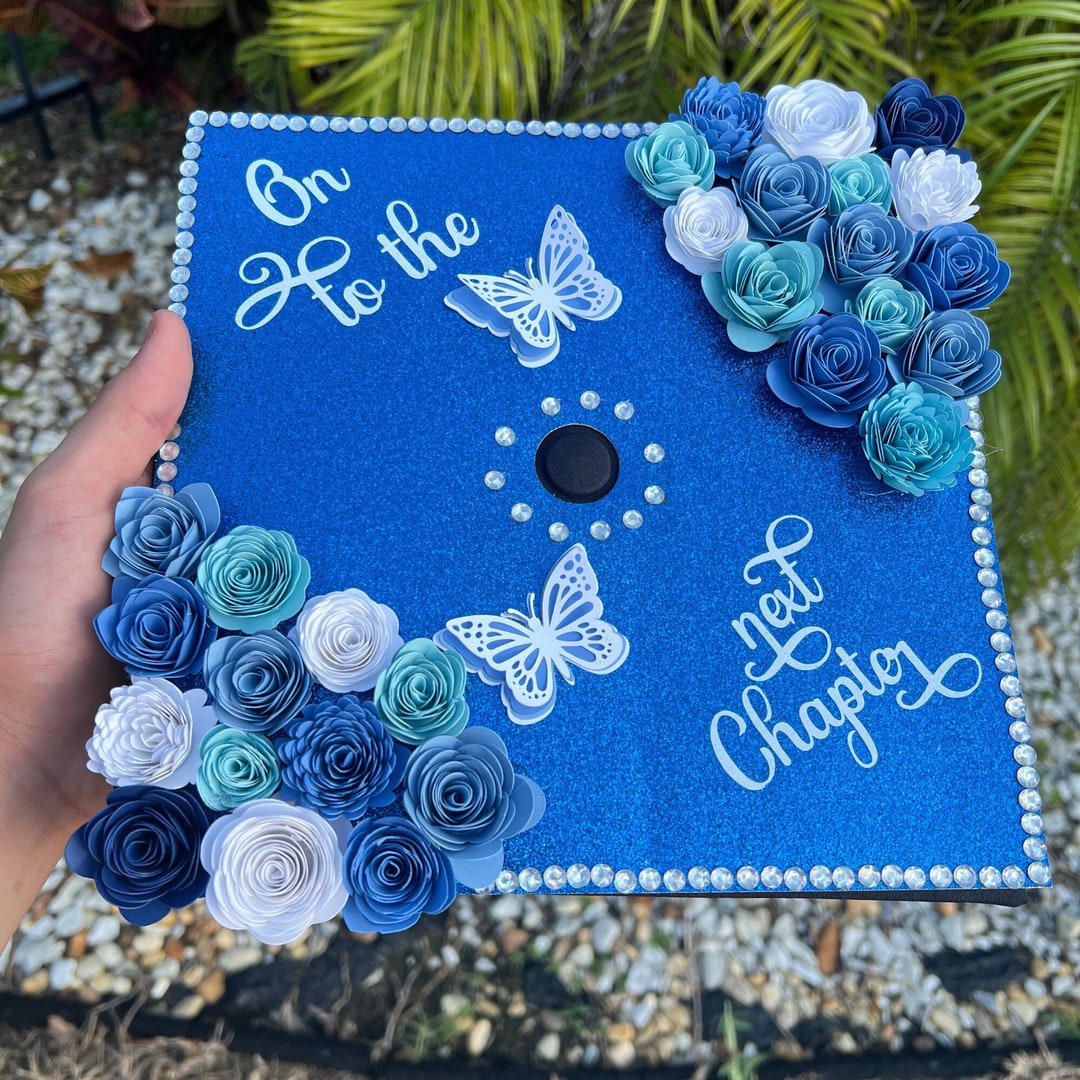 Glitter Graduation Cap Topper Grad Graduation Cap Custom Handmade ...