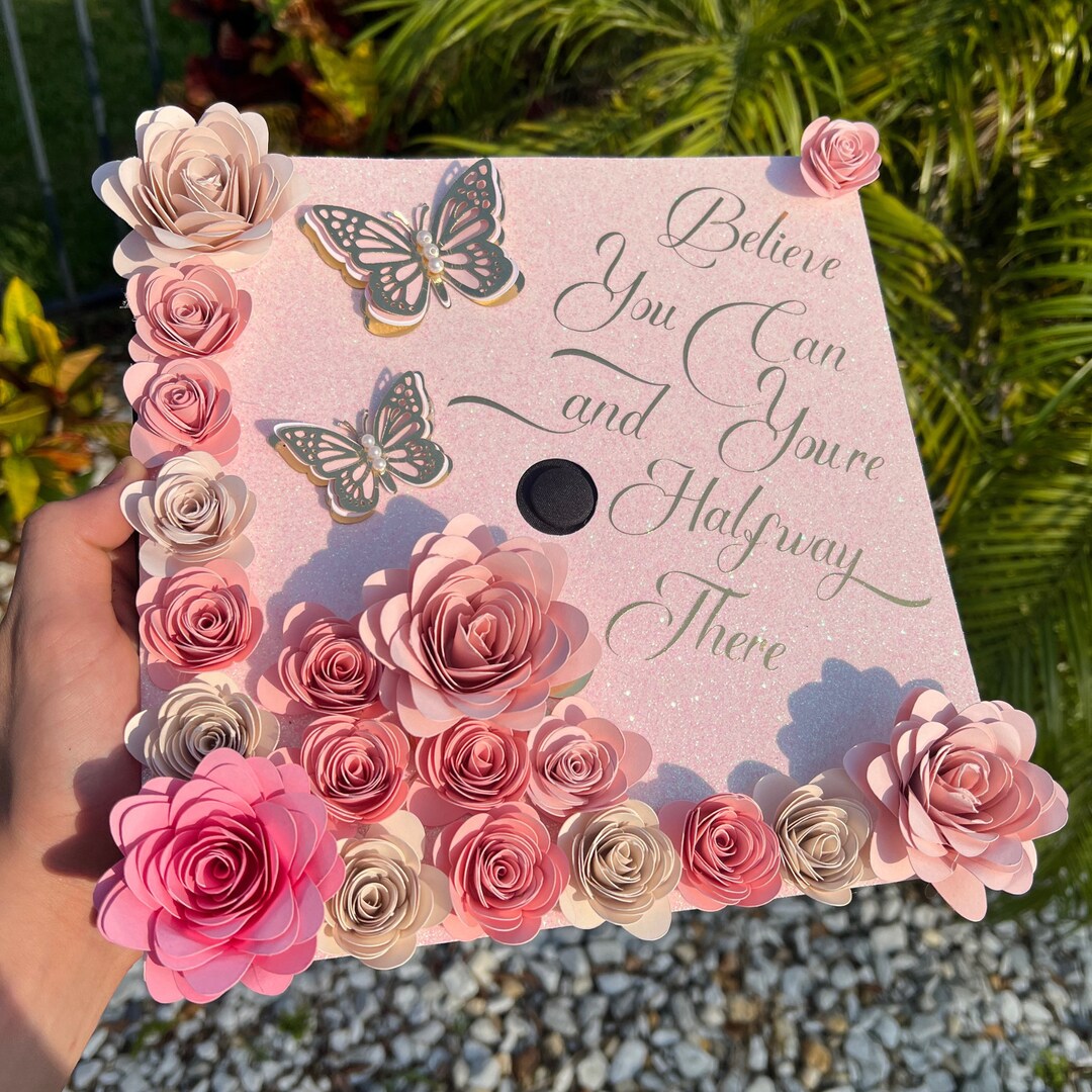 Glitter Graduation Cap Topper | Grad Graduation Cap | Custom Handmade ...