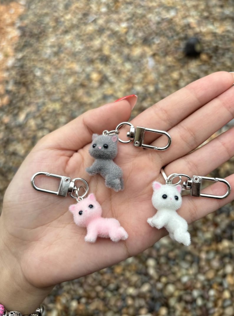 Fluffy Silly Cat Keychain - Price is per Keychain - More Keychains in ...