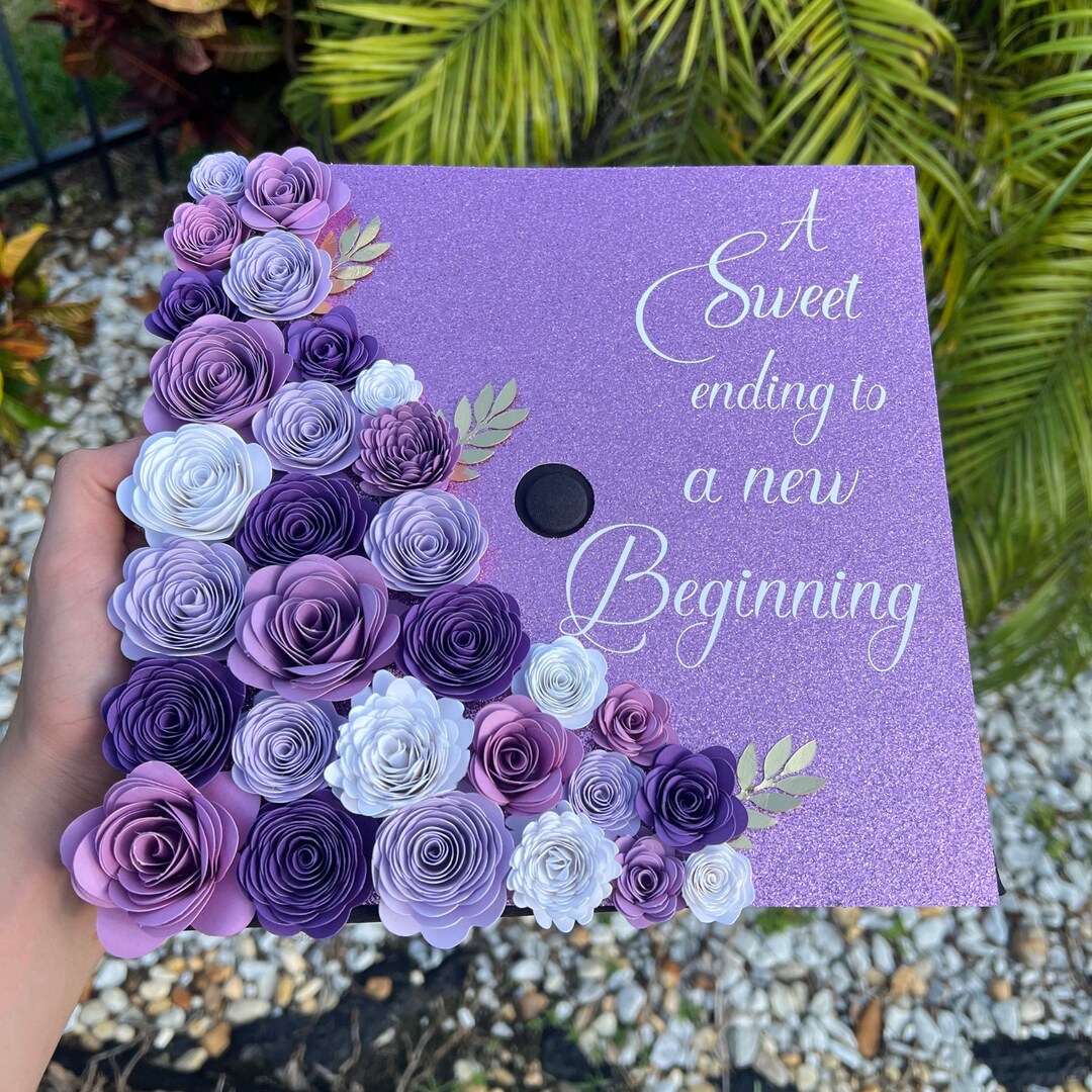 Glitter Graduation Cap Topper Grad Graduation Cap Custom Handmade ...