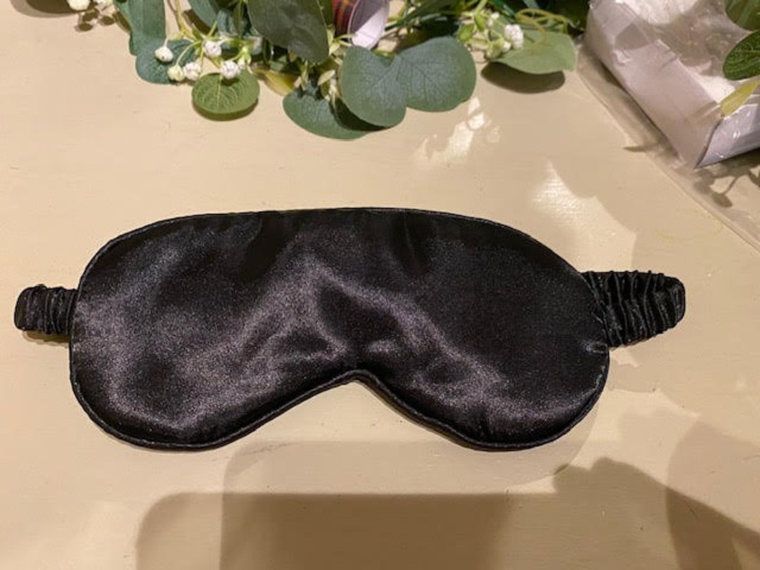 Silk Sleep Mask Black Silk Mask Luxury Soft Silk Eye Mask - Etsy