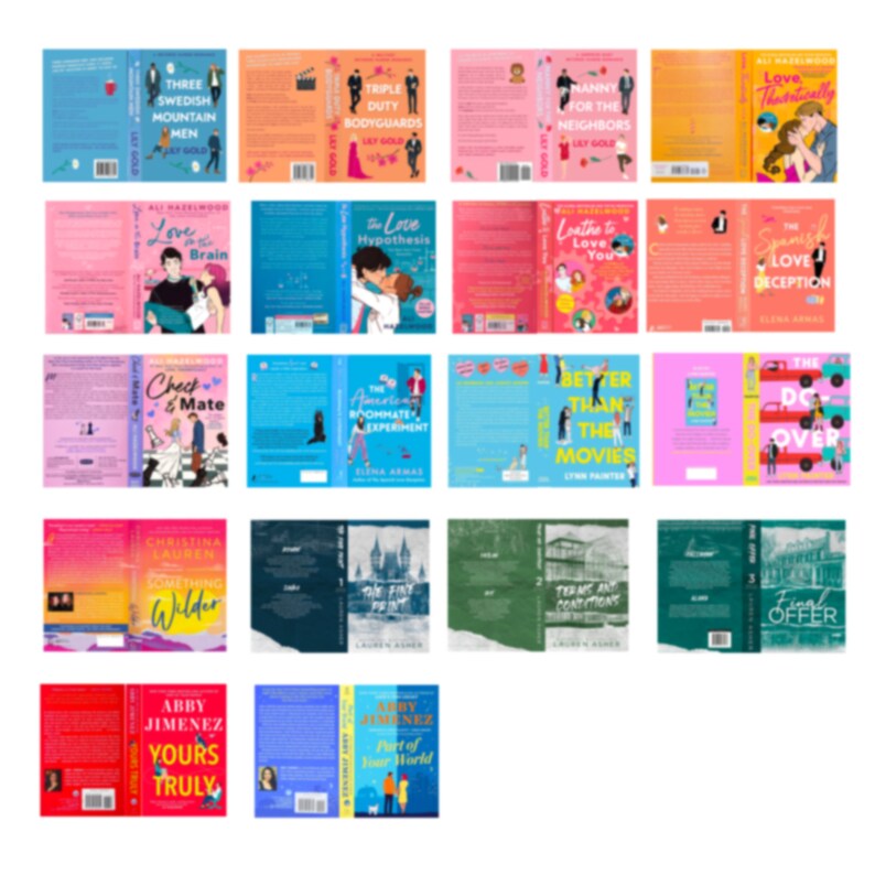 50 Mini Cover Book Template - Etsy Canada