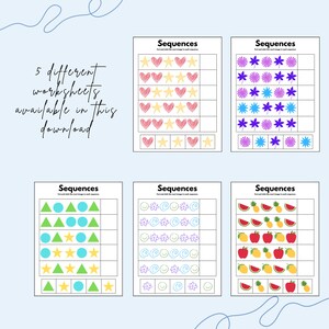 Preschool Cut and Paste Activity, Complete the Pattern, Complete the ...