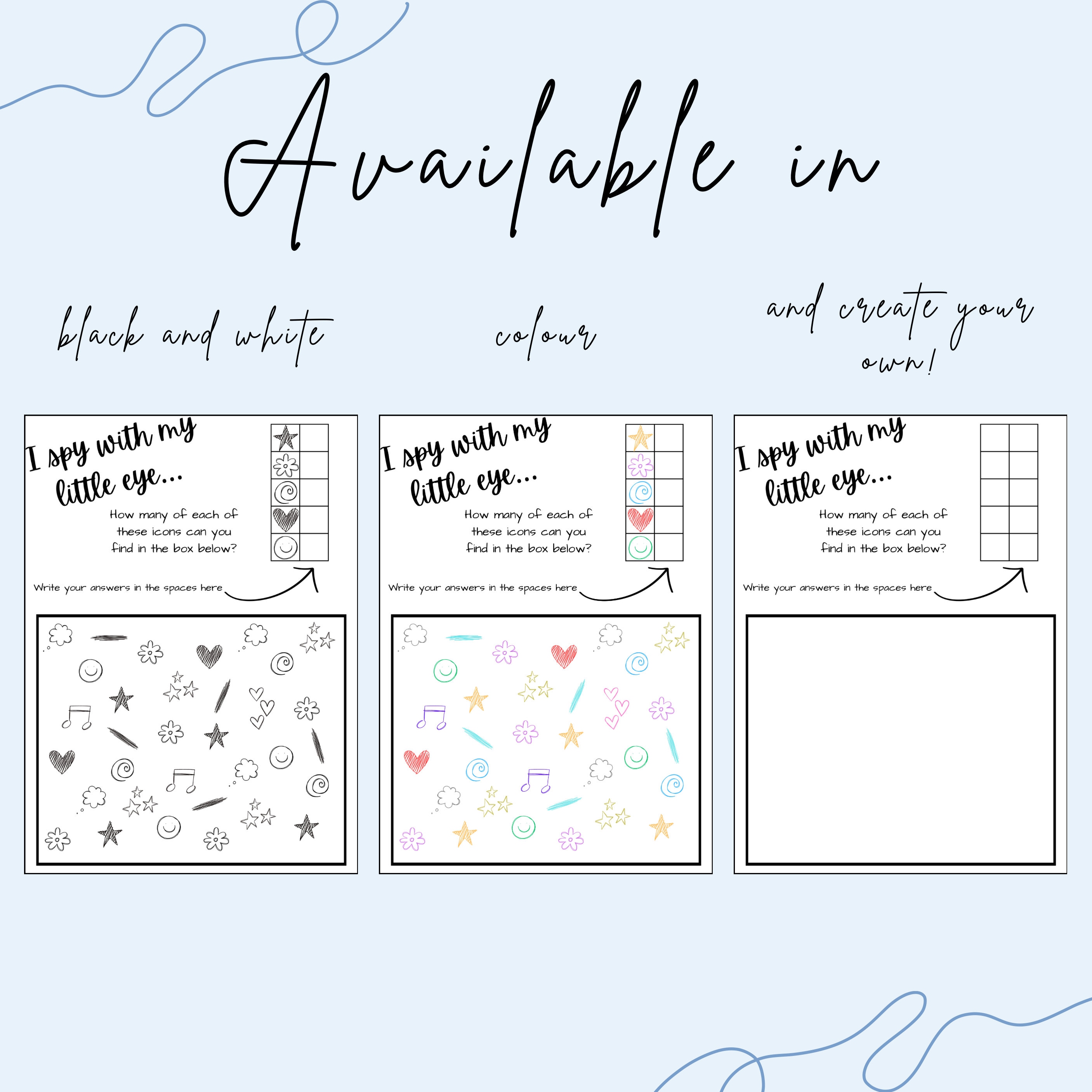 I Spy With My Little Eye, Preschool Worksheets, Preschool Printables ...