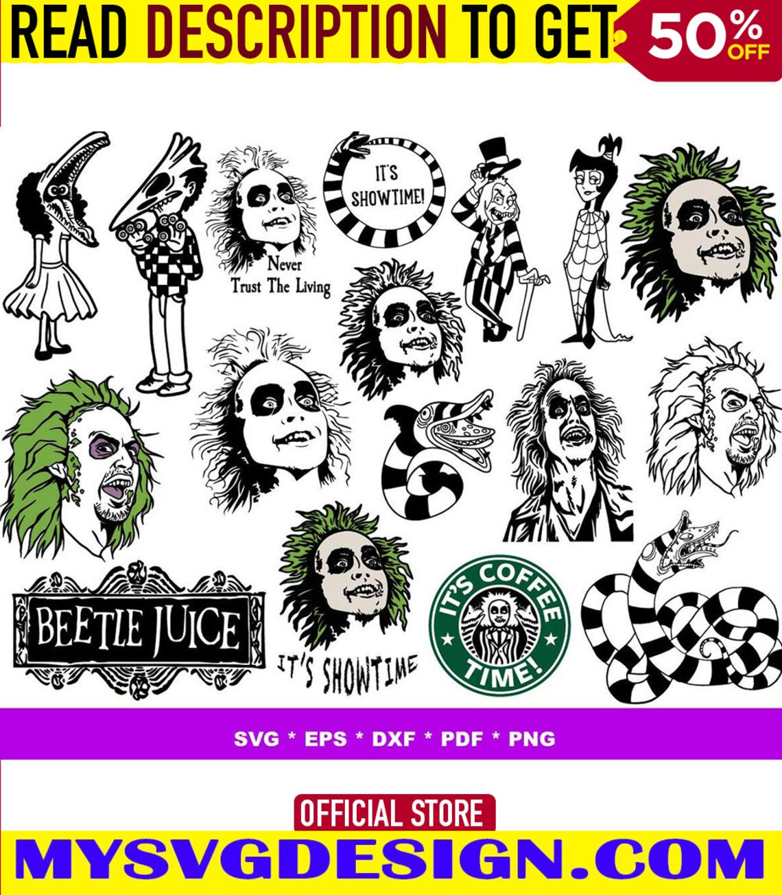 100 BEETLEJUICE SVG BUNDLE - Etsy