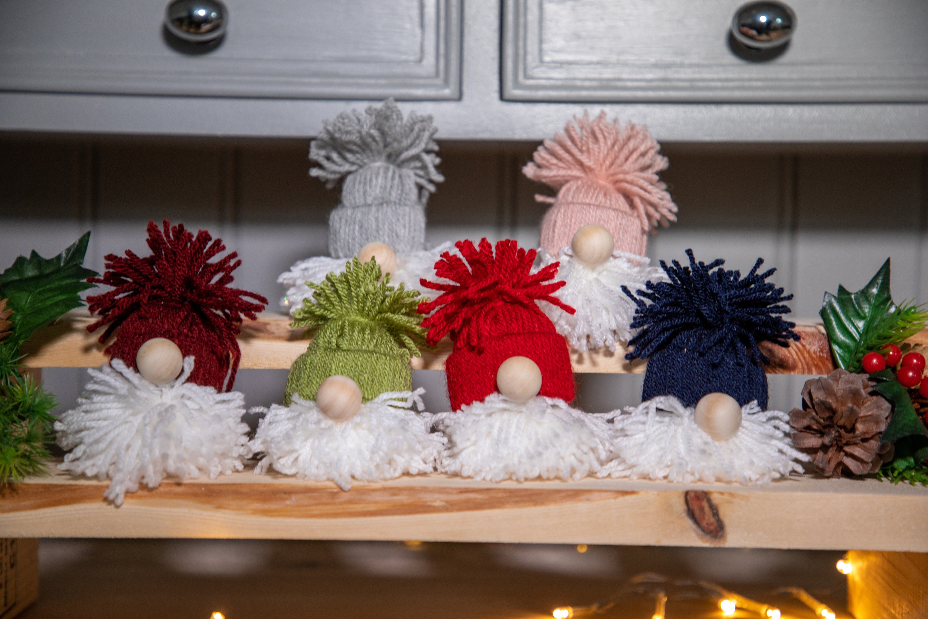 Personalised Handmade Pom Pom Gonk: Hanging Gnome Christmas Bauble - Etsy