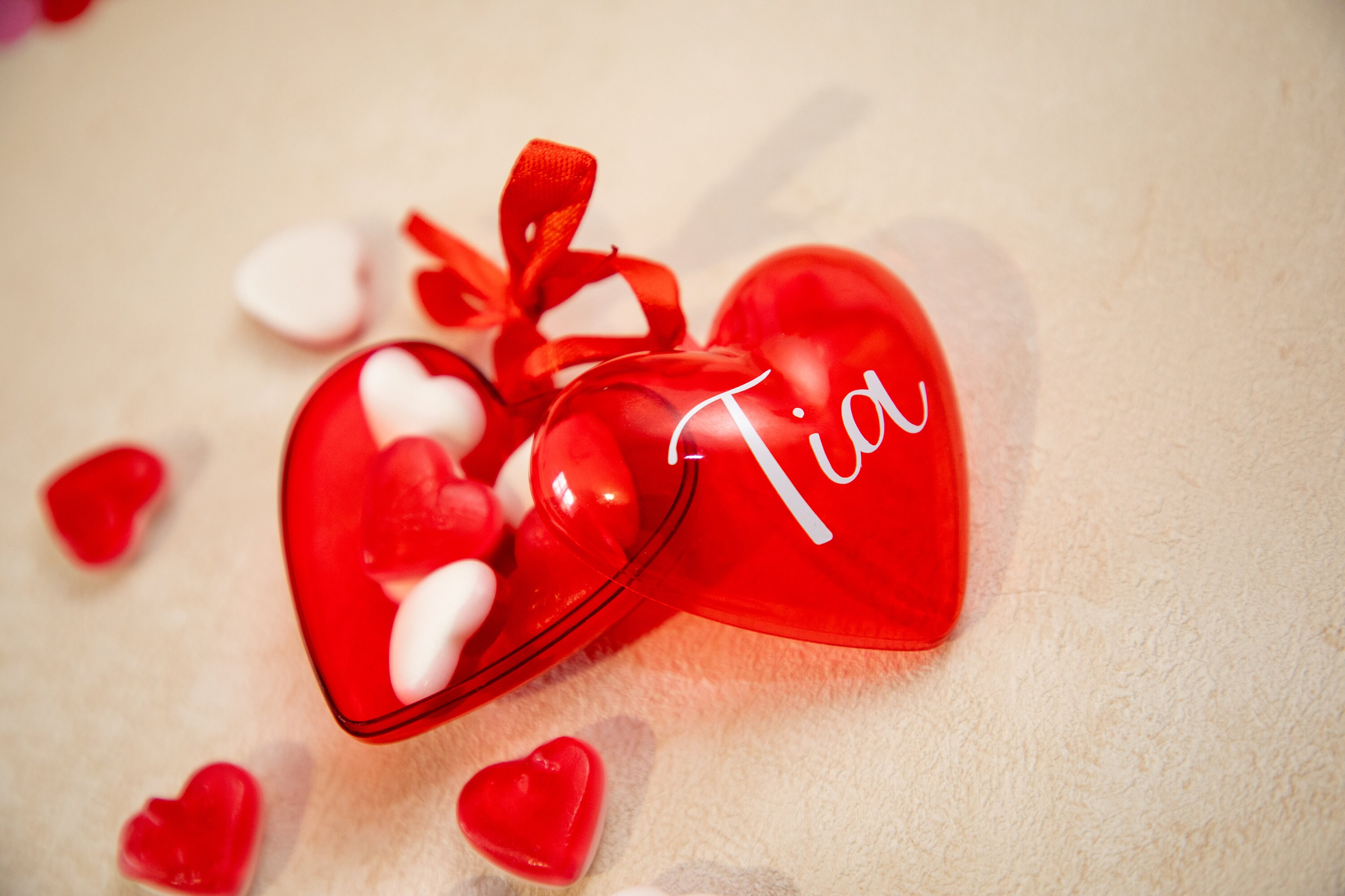 Custom Fillable Plastic Hearts: Personalised Party Favours - Etsy