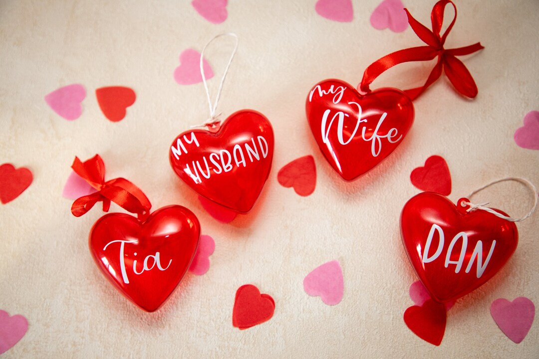 Custom Fillable Plastic Hearts: Personalised Party Favours - Etsy