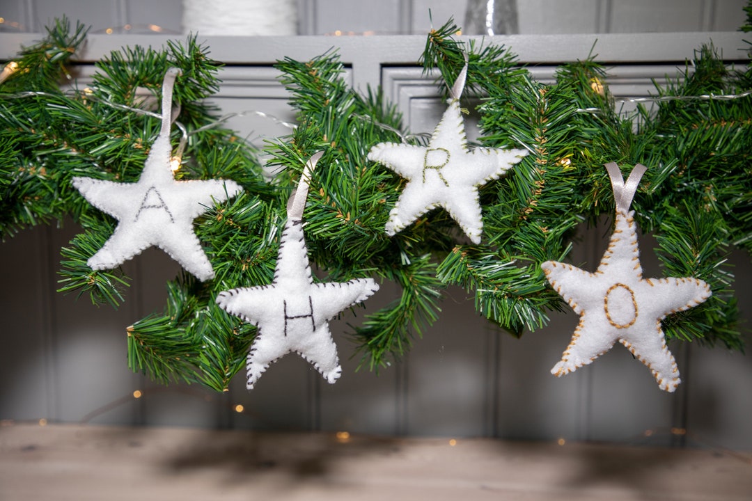 Personalised Handmade Star Tree Decoration Bauble Hanging - Etsy