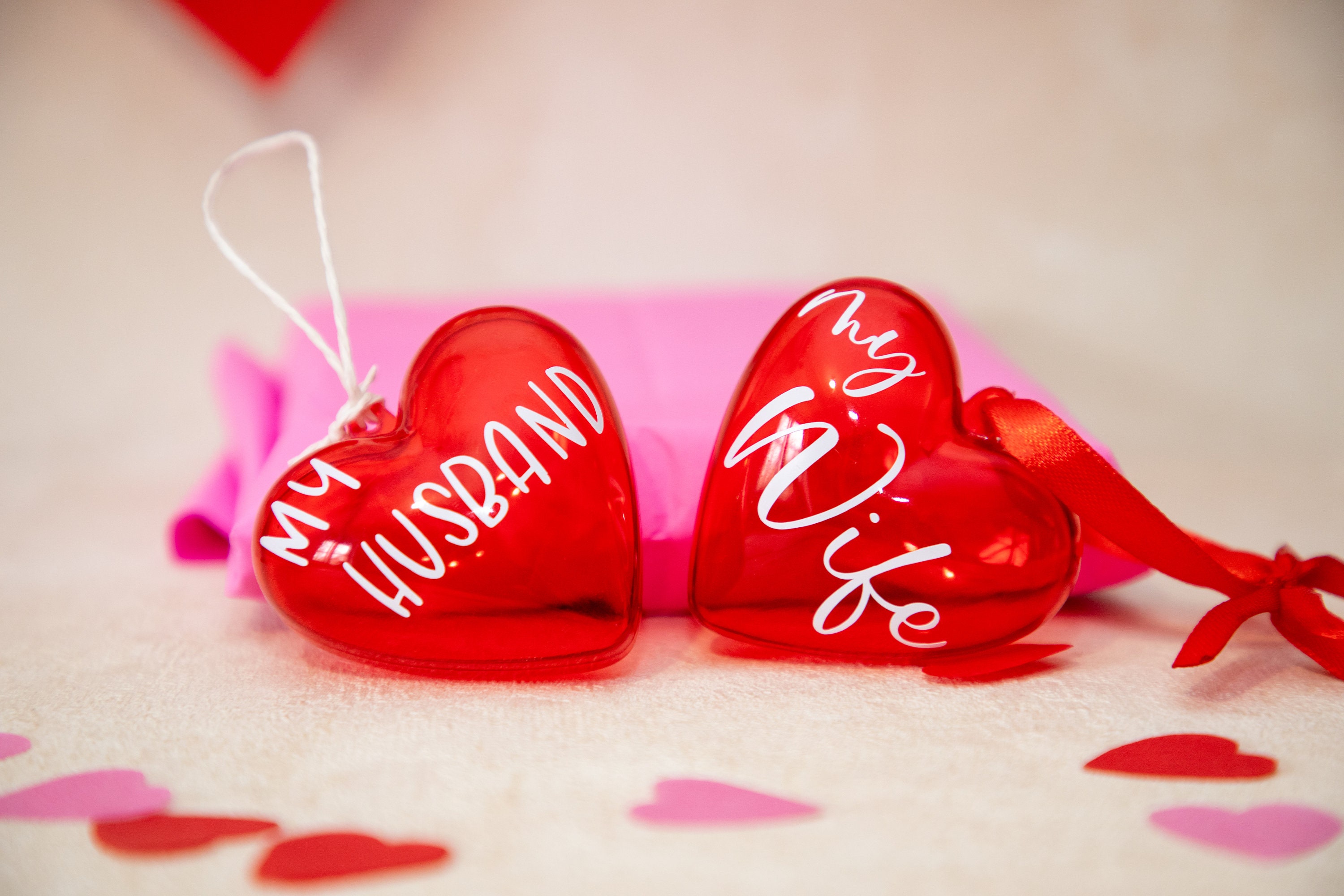 Custom Fillable Plastic Hearts: Personalised Party Favours - Etsy