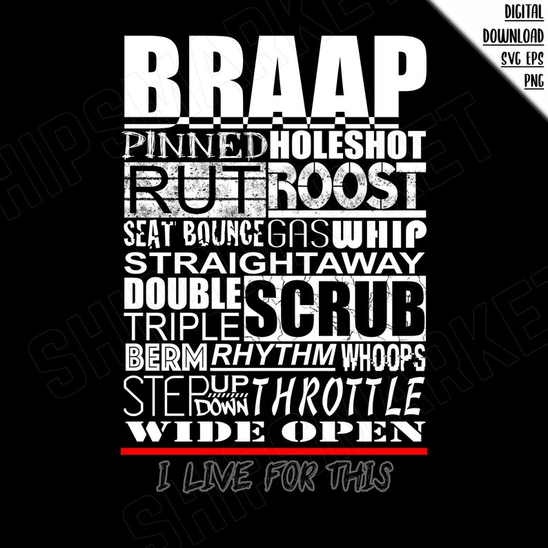 Motocross Supercross Dirtbike Braap Holeshot Wide Open Racing Stacyc I ...